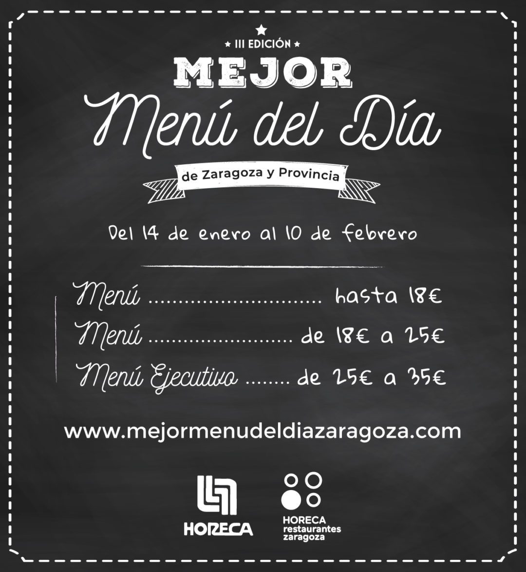 ZARAGOZA Y PROVINCIA. El mejor menú del día 2026